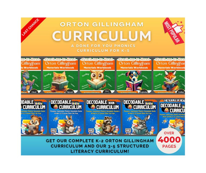 Orton Gillingham, Decodable, and Reading Comprehension Bundles